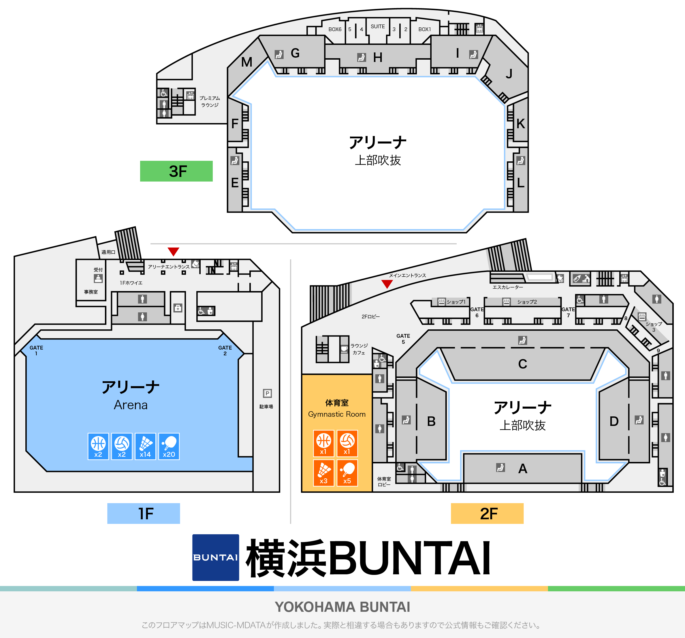 横浜BUNTAIのフロアマップ - FLOORMAP